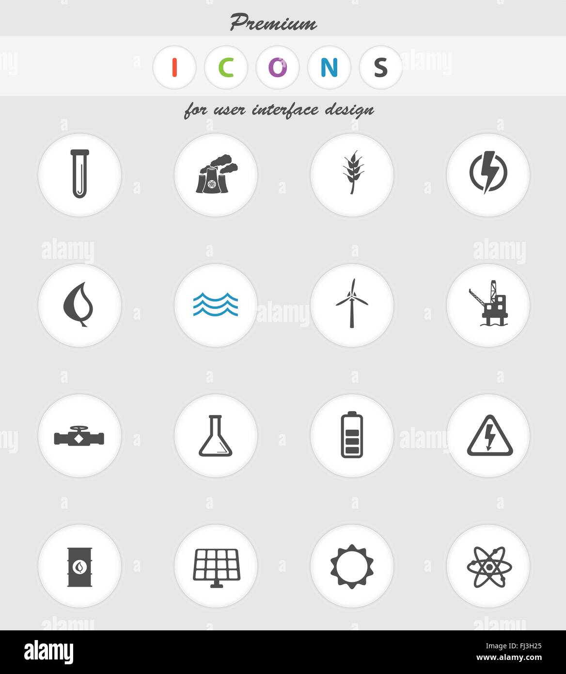 Power generation simply icons Stock Vector Image & Art - Alamy