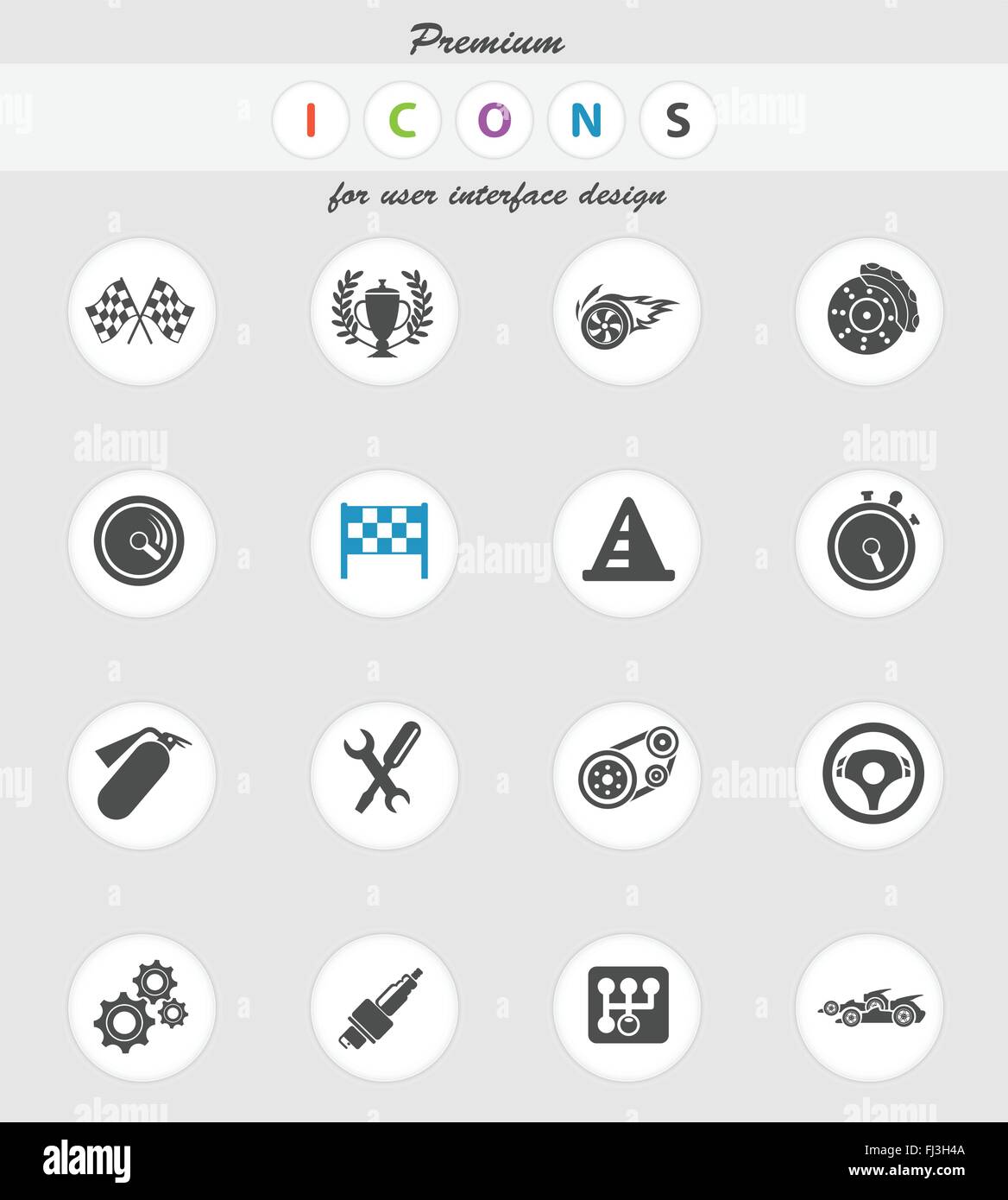 Formula one grand prix icons Stock Vector Images - Alamy