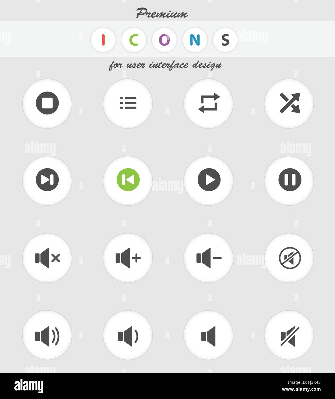 Media player icons Stock Vector Image & Art - Alamy