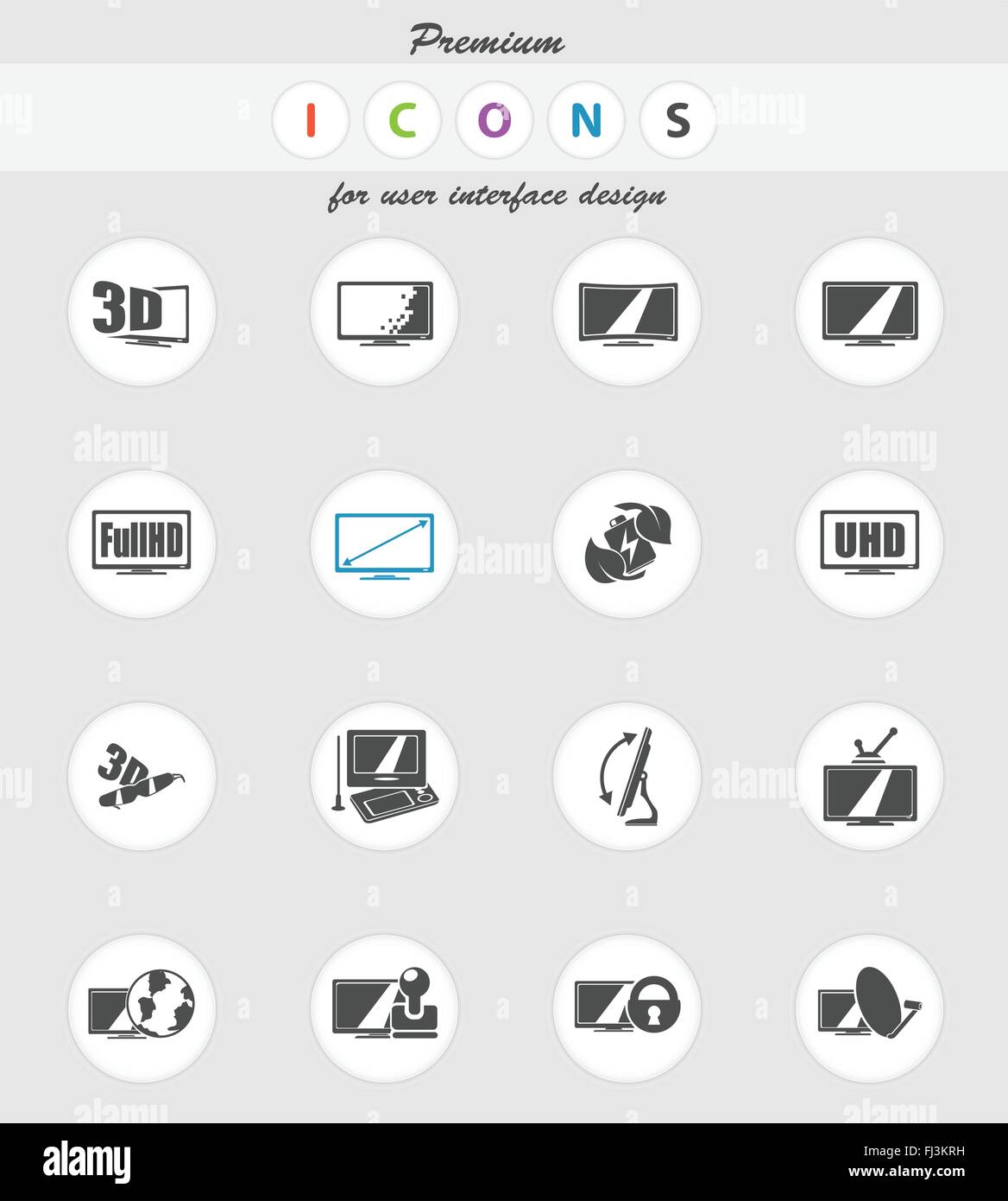 Vector TV features and specifications Stock Vector Image & Art - Alamy