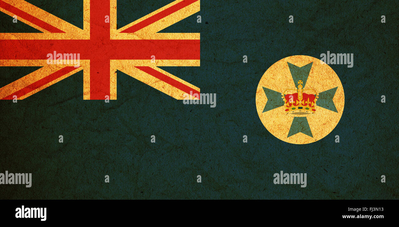 old vintage flag of queensland region of australia Stock Photo - Alamy