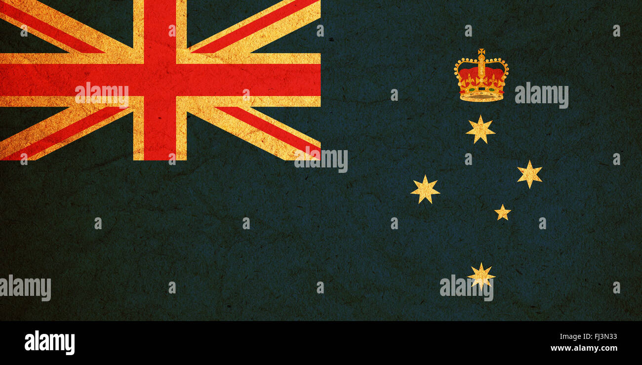 old vintage flag of victoria region of australia Stock Photo - Alamy