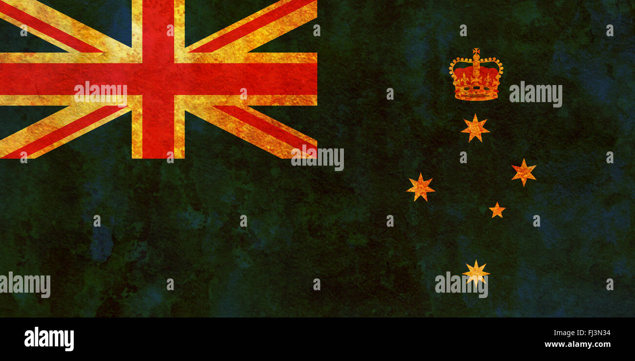 old vintage flag of victoria region of australia Stock Photo - Alamy