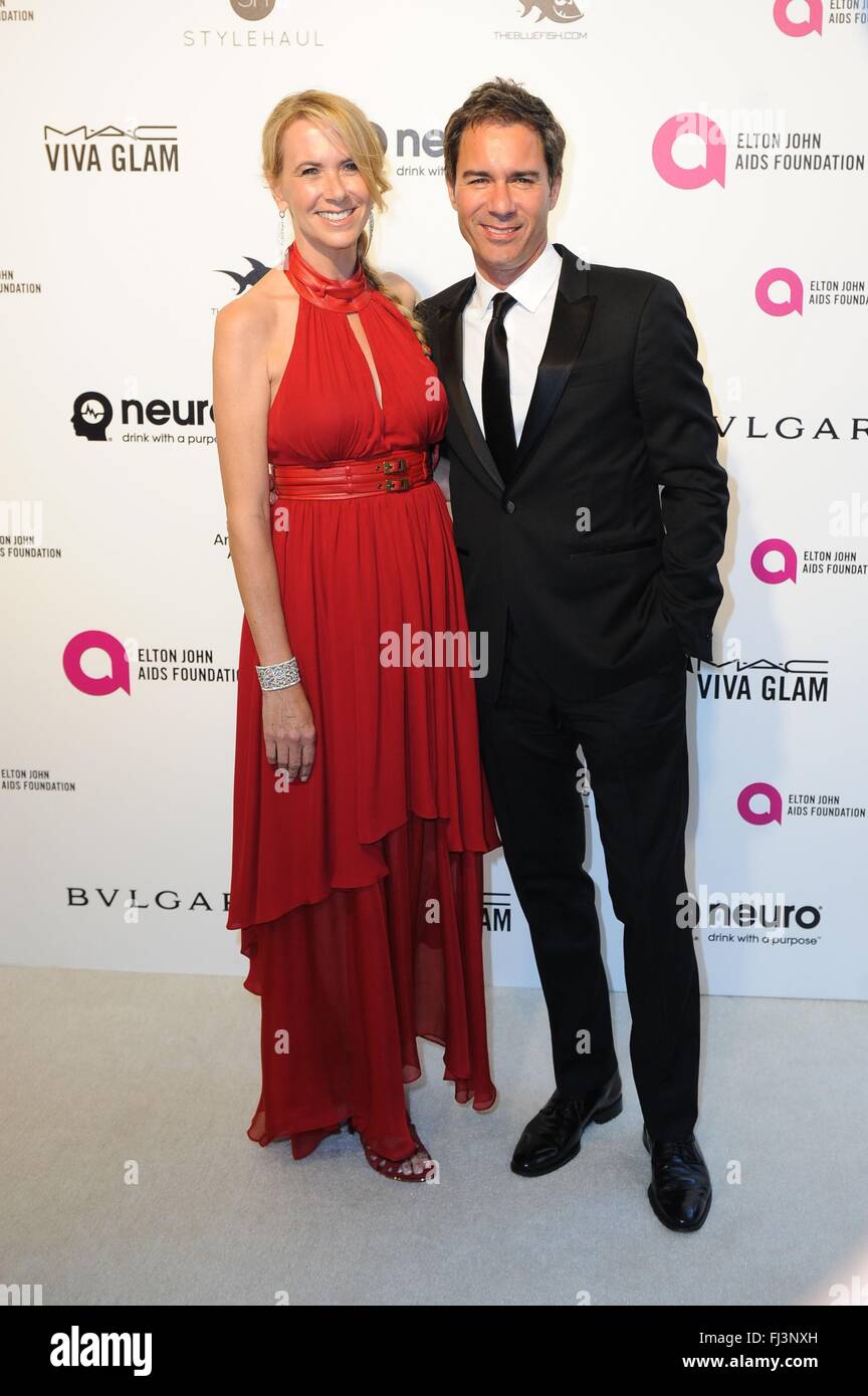 Los Angeles, CA, USA. 28th Feb, 2016. Janet Holden, Eric McCormack at ...