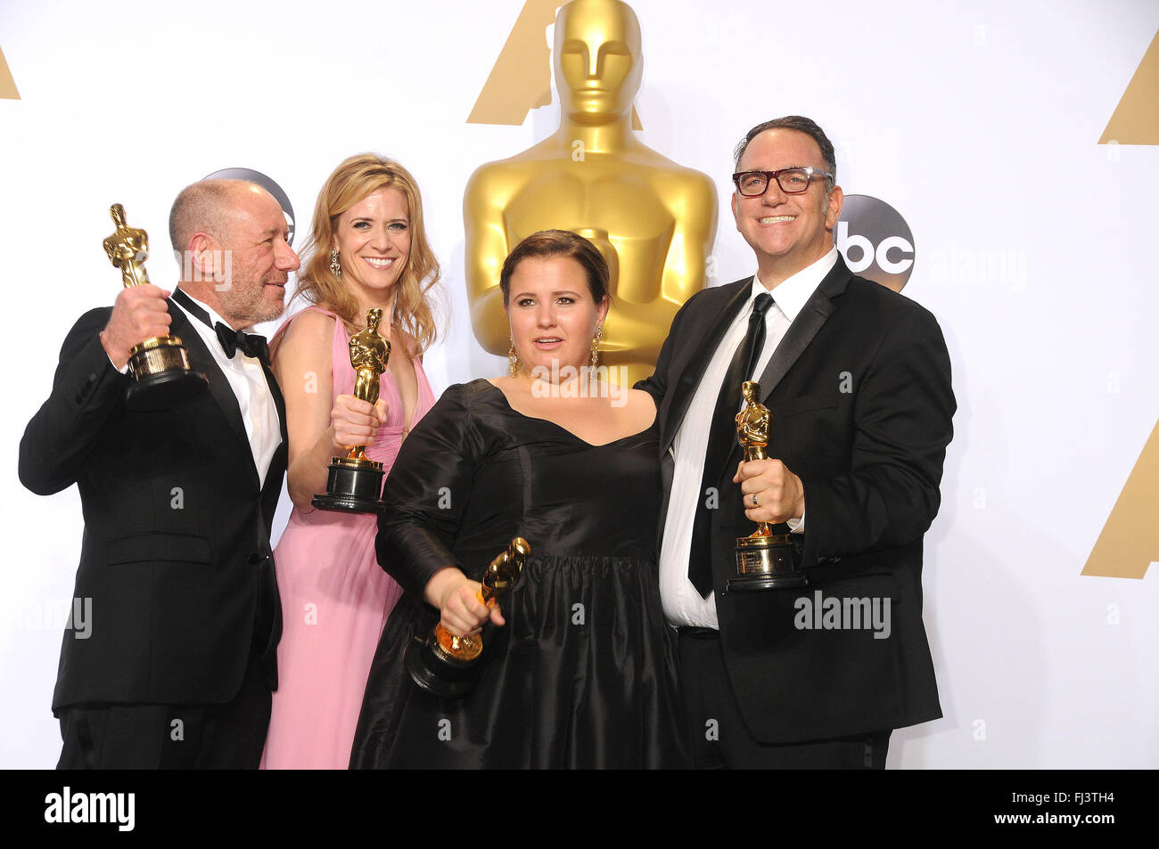 Hollywood, CA. 28th Feb, 2016. Producers Steve Golin, Blye Pagon Faust ...