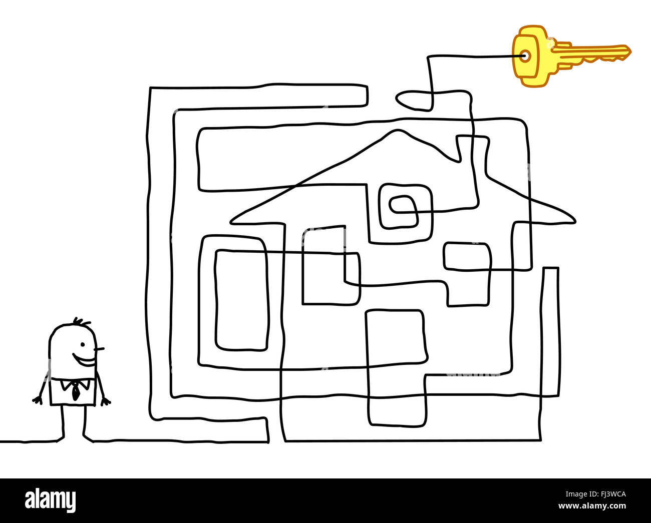 Cartoon key Cut Out Stock Images & Pictures - Alamy