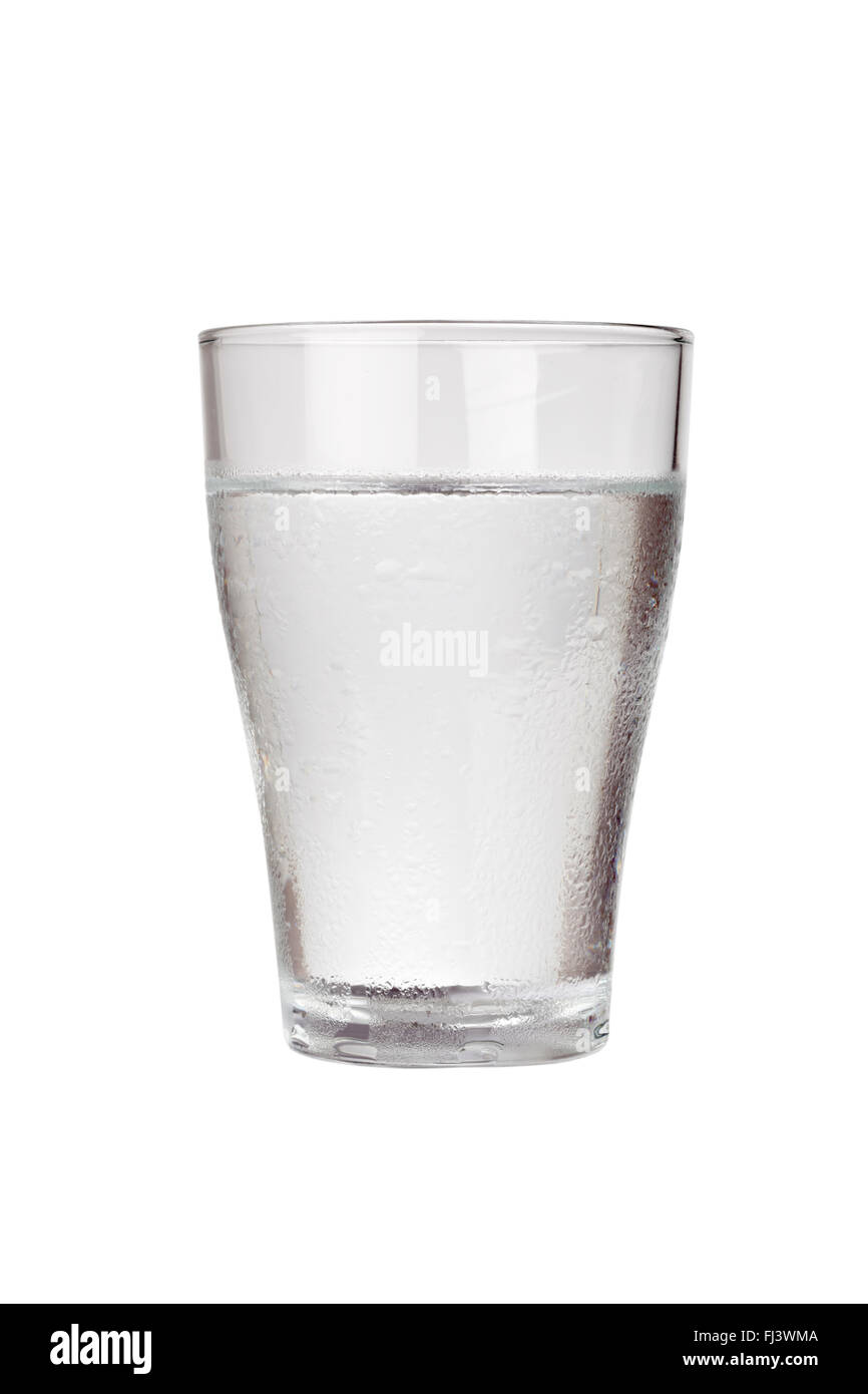 Glass of cold water isolated on white background Stock Photo - Alamy