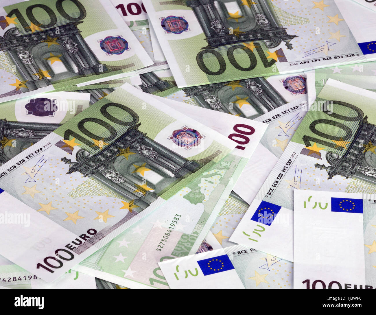 europe euros banknote of hundreds Stock Photo - Alamy