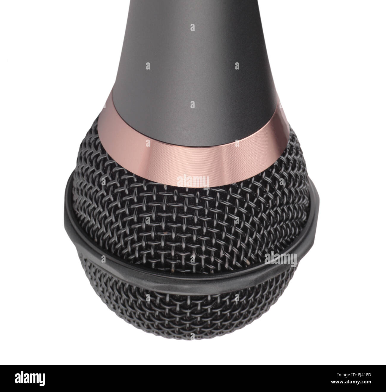 dynamic microphone on white background Stock Photo - Alamy