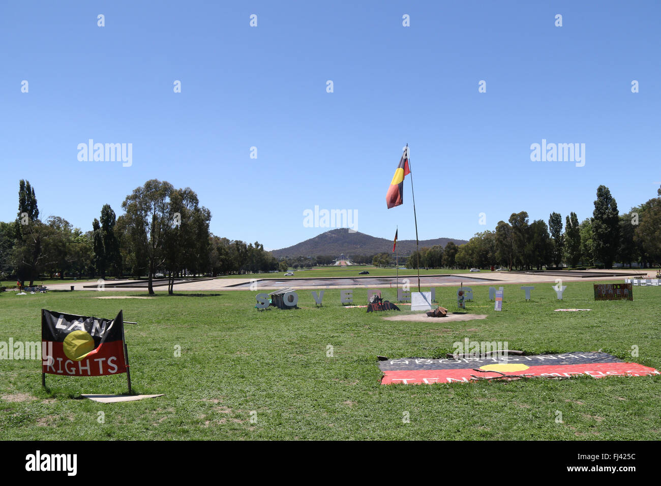 Aboriginal tent embassy in canberra hi-res stock photography and images ...