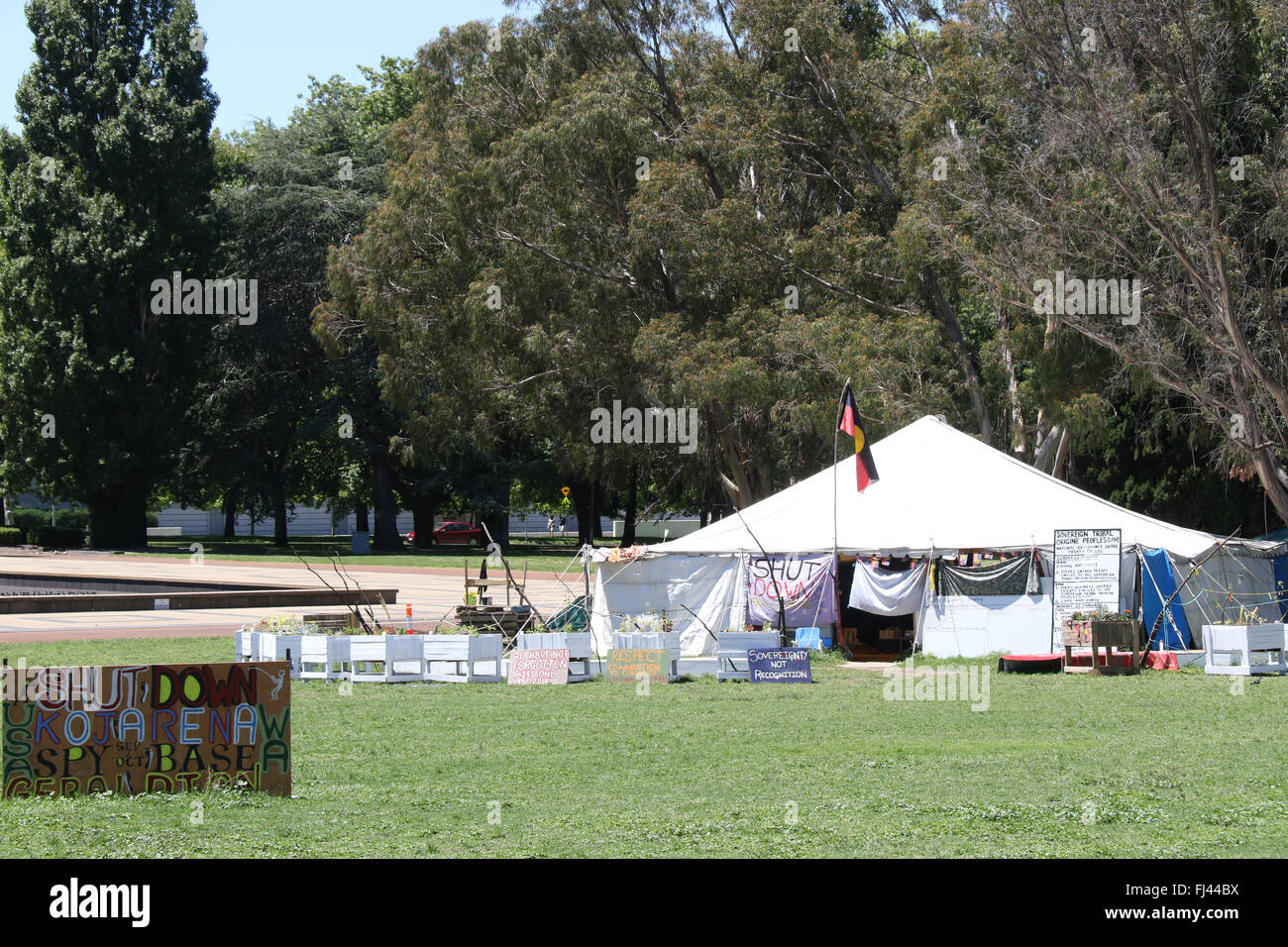 The Aboriginal Tent Embassy in Canberra, Australia Stock Photo - Alamy