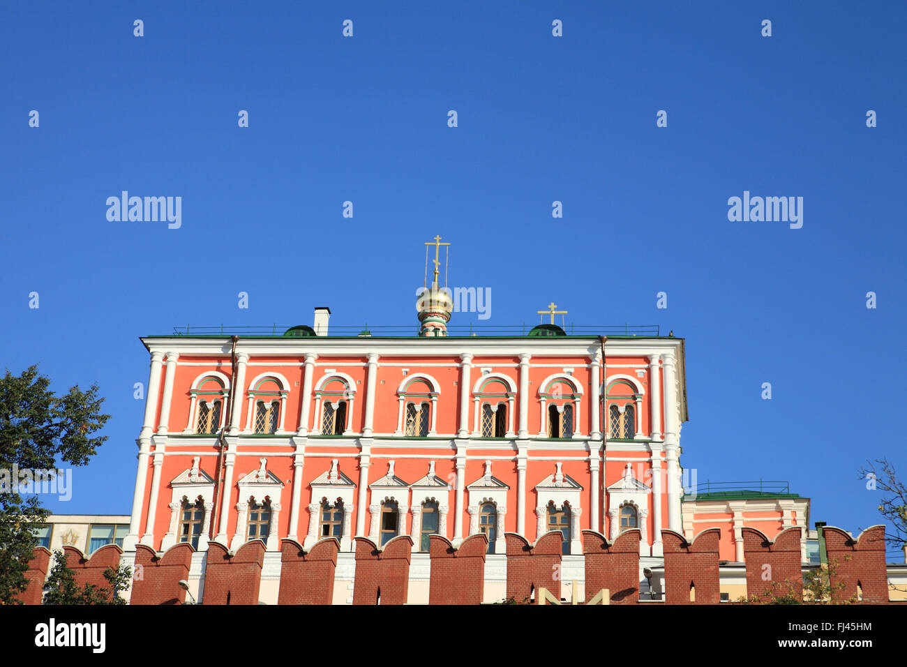 Kremlin wall on sky background Stock Photo - Alamy