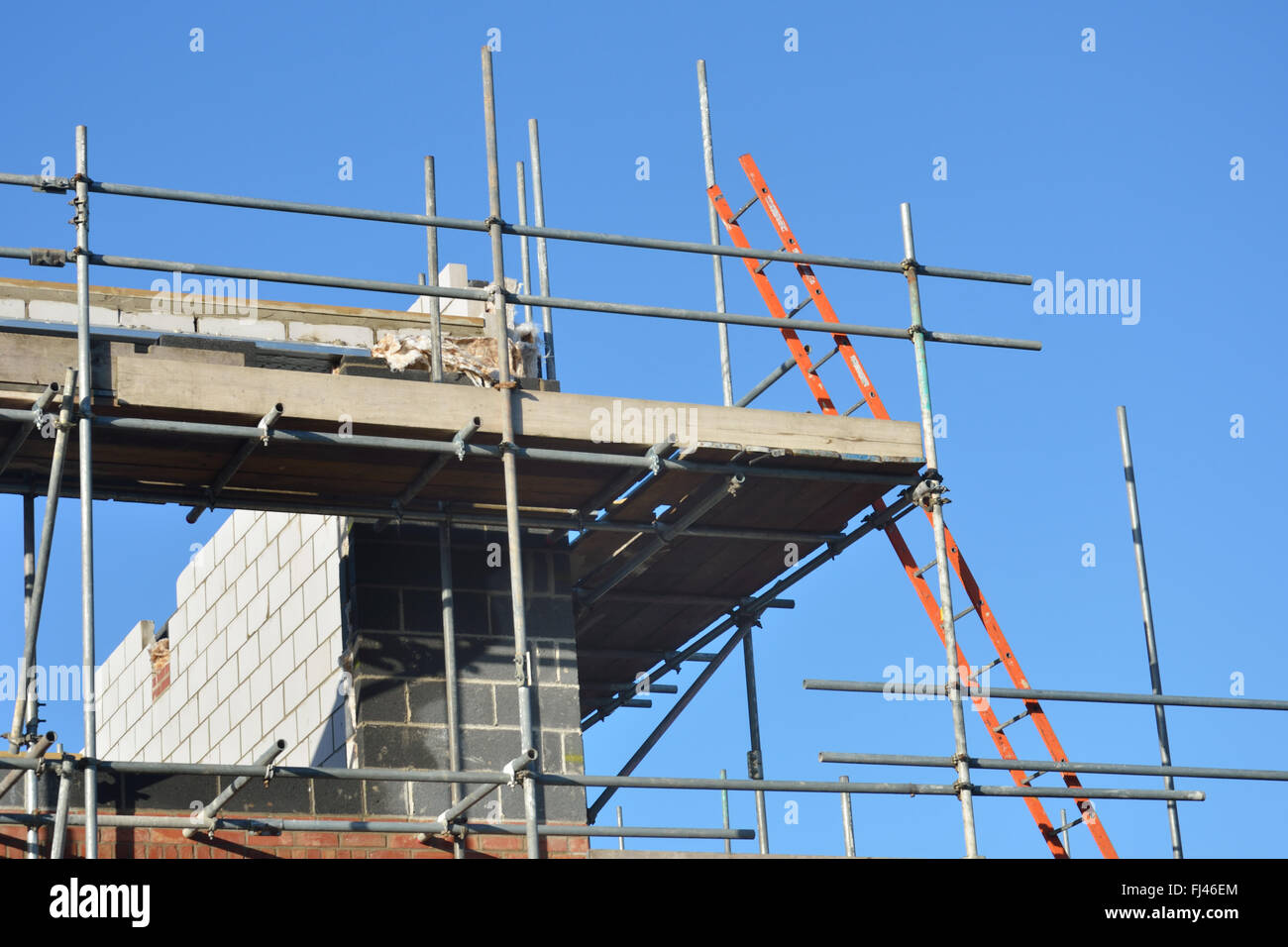 Bricks ladder scaffolding Stock Photo - Alamy