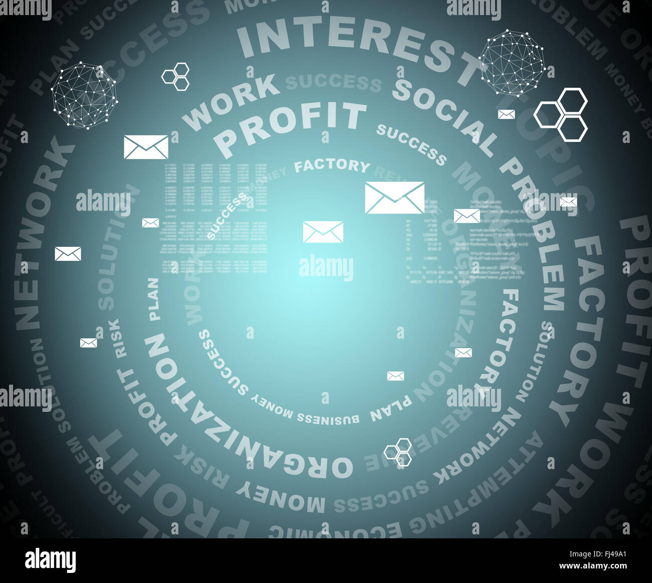Business words with computer icons Stock Photo - Alamy