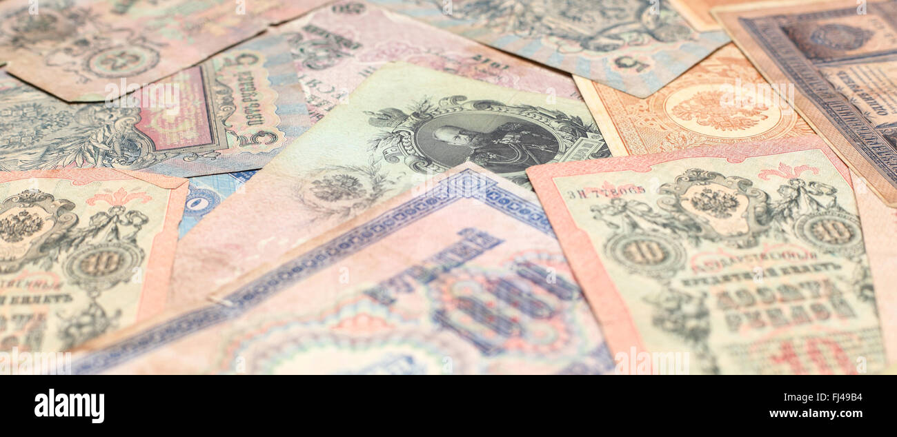 old Russian royal money Stock Photo - Alamy