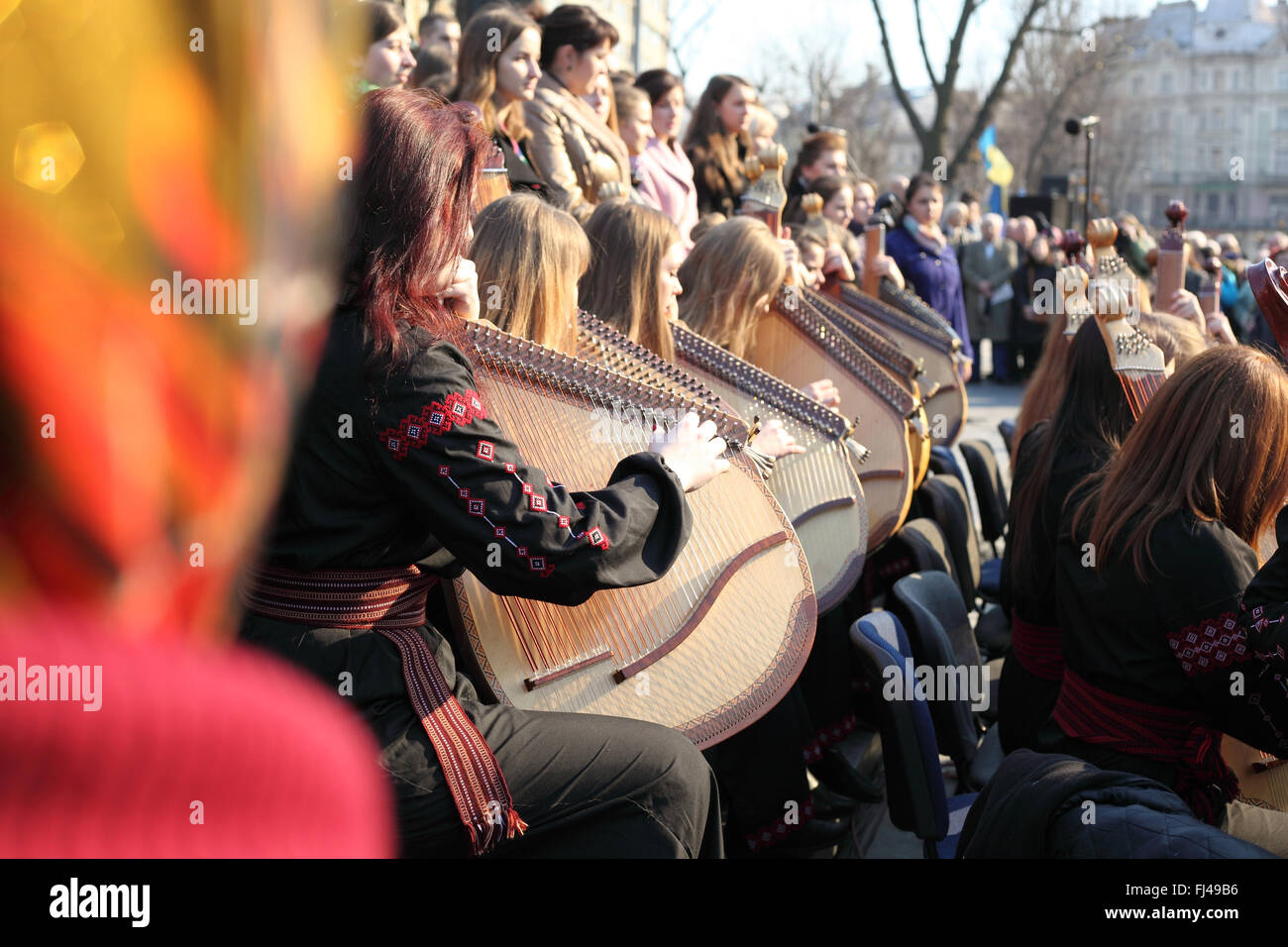 Hand playing bandura ukrainian musical hi-res stock photography and ...
