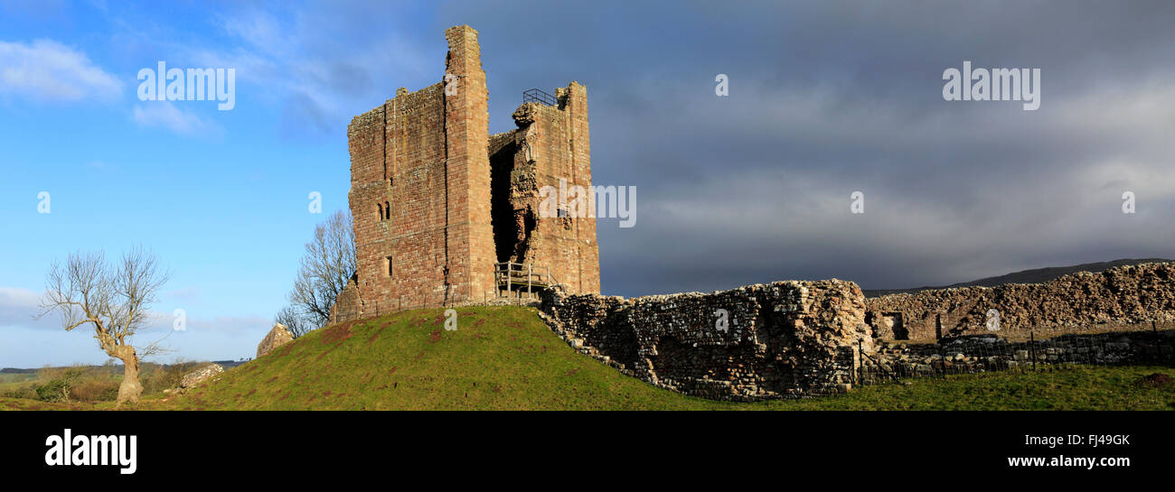 The Ruins of Brough Castle, English Heritage Site, Brough village ...