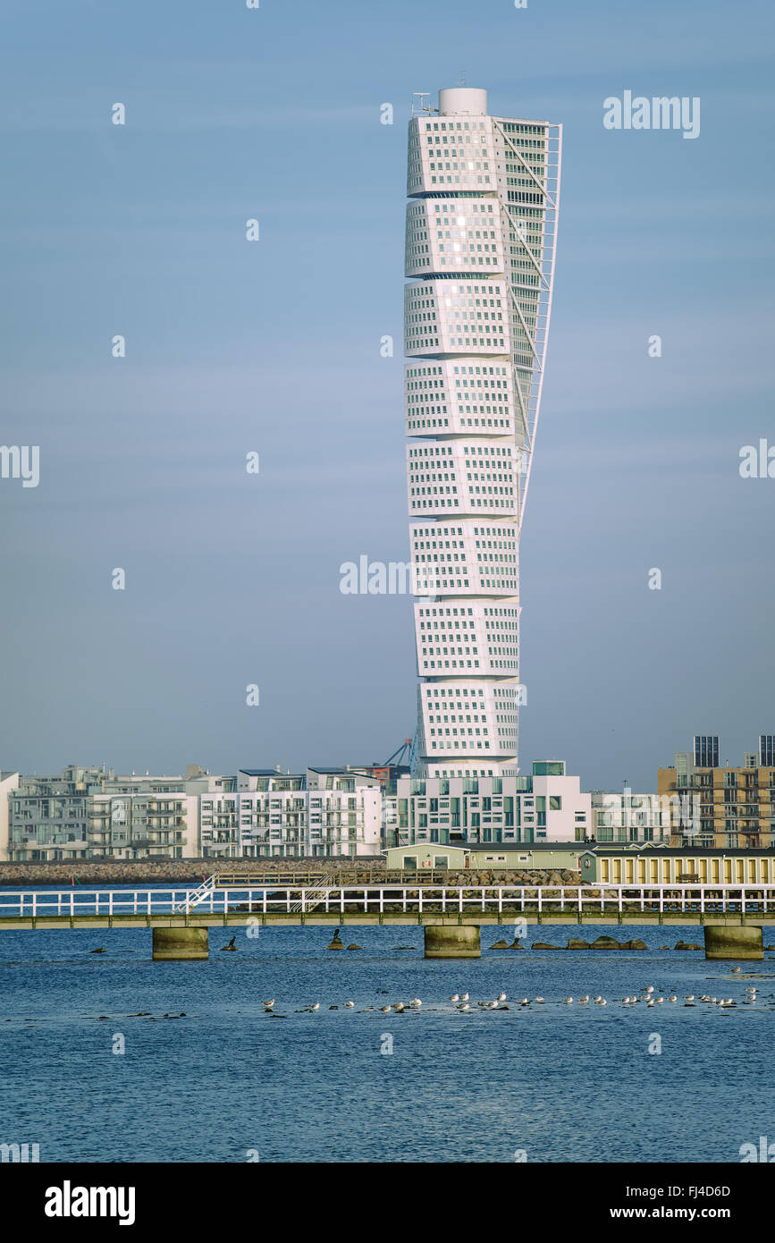 MALMO, SWEDEN - DECEMBER 21, 2015: Malmo Turning Torso, Swedish city ...
