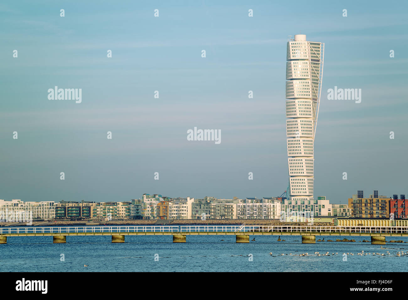 MALMO, SWEDEN - DECEMBER 21, 2015: Malmo Turning Torso, Swedish city ...