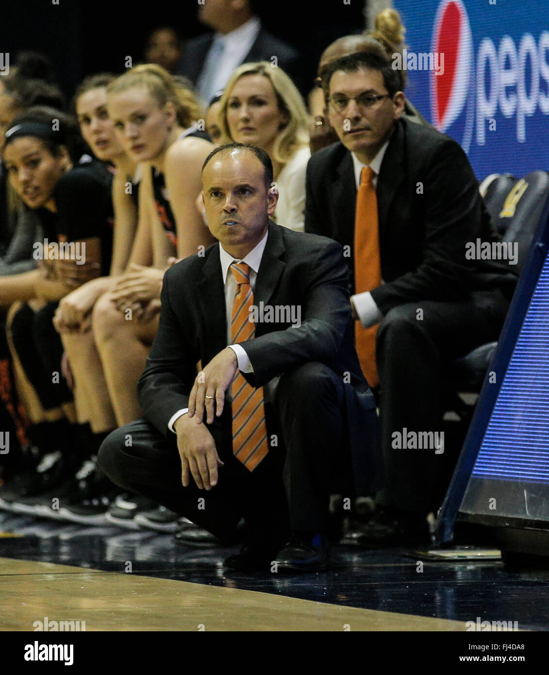 Berkeley CA, USA. 28th Feb, 2016. OSU Head coach Scott Rueck during the ...