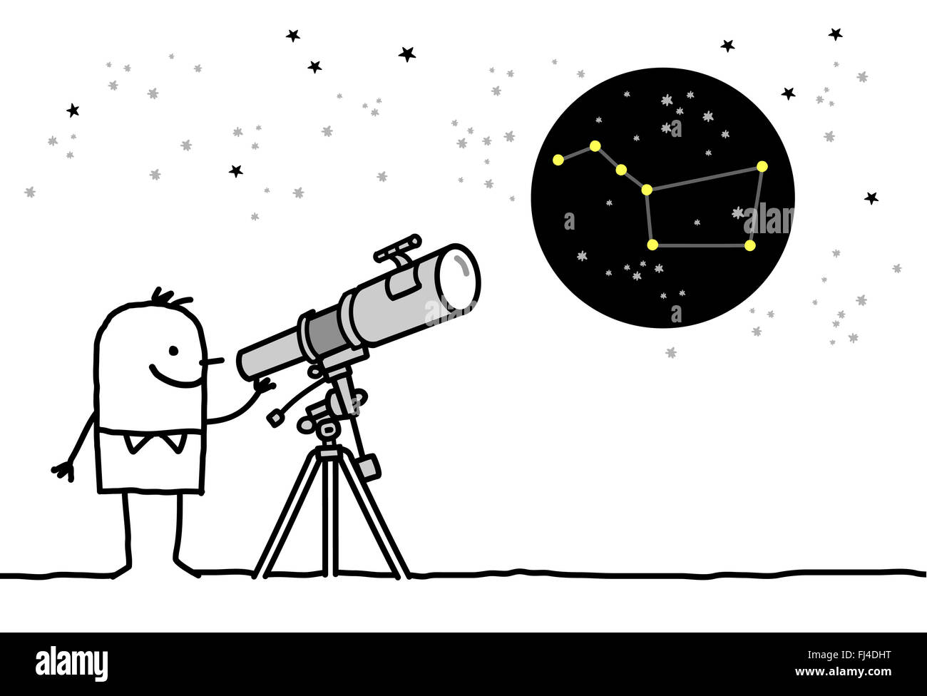 Man stars night sky Cut Out Stock Images & Pictures - Alamy