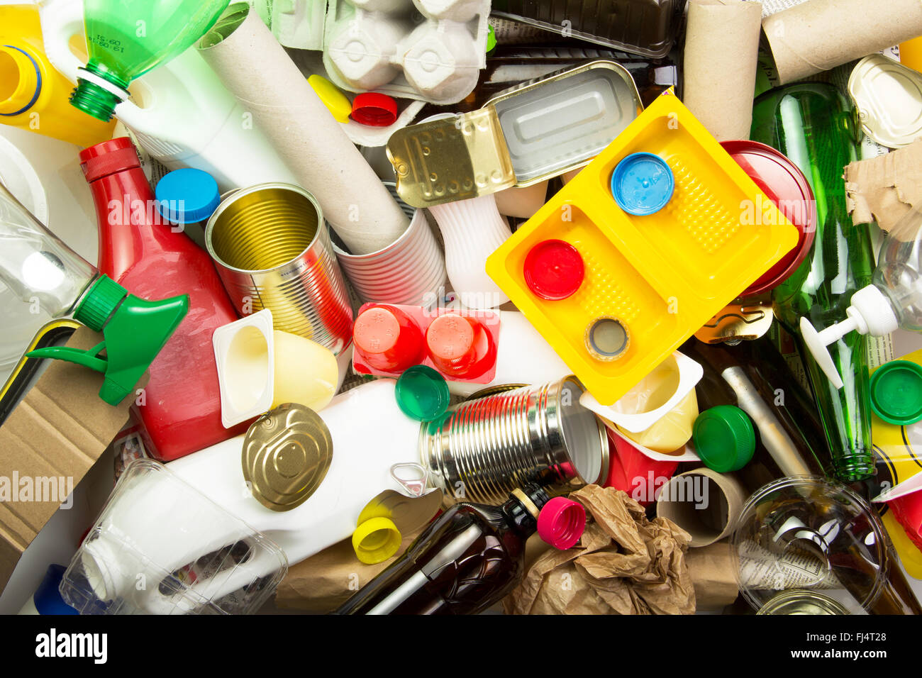 Stack of rubbish waiting to reuse Stock Photo - Alamy