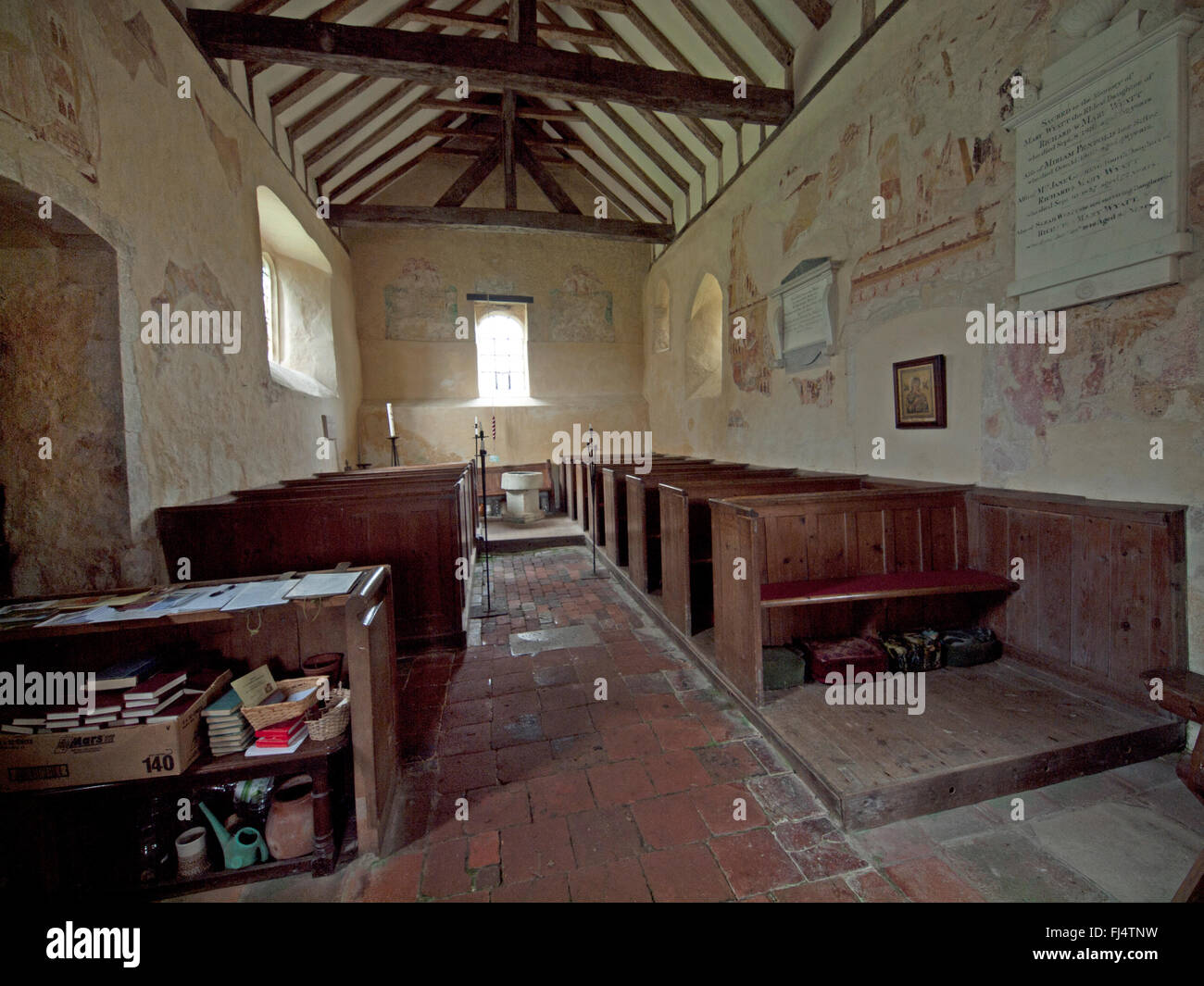 The interior of Coombes Church in West Sussex, England Stock Photo - Alamy
