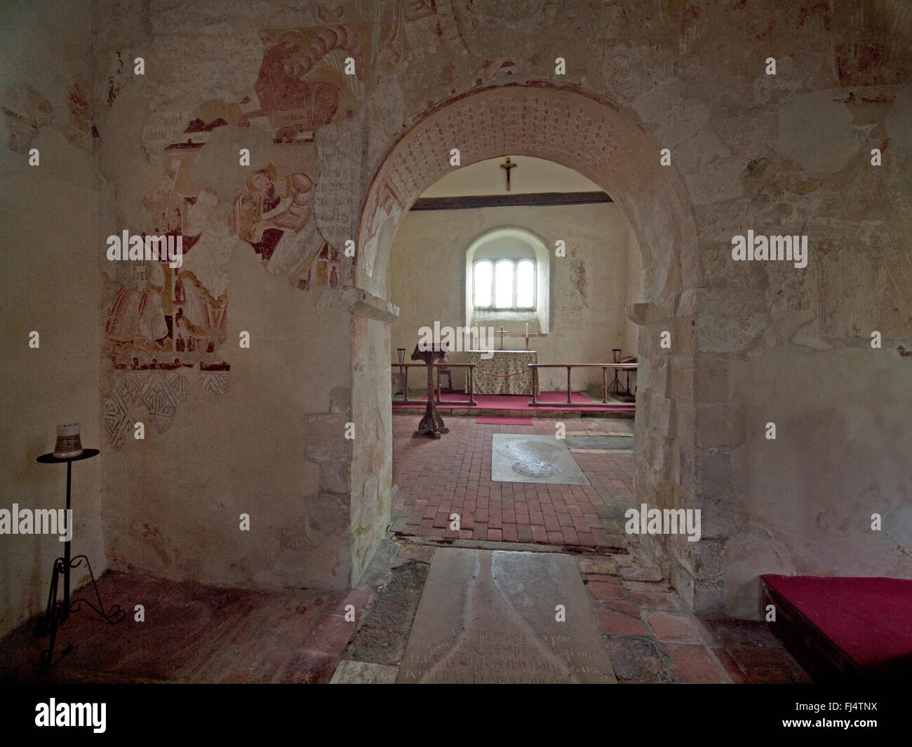 The interior of Coombes Church in West Sussex, England Stock Photo - Alamy