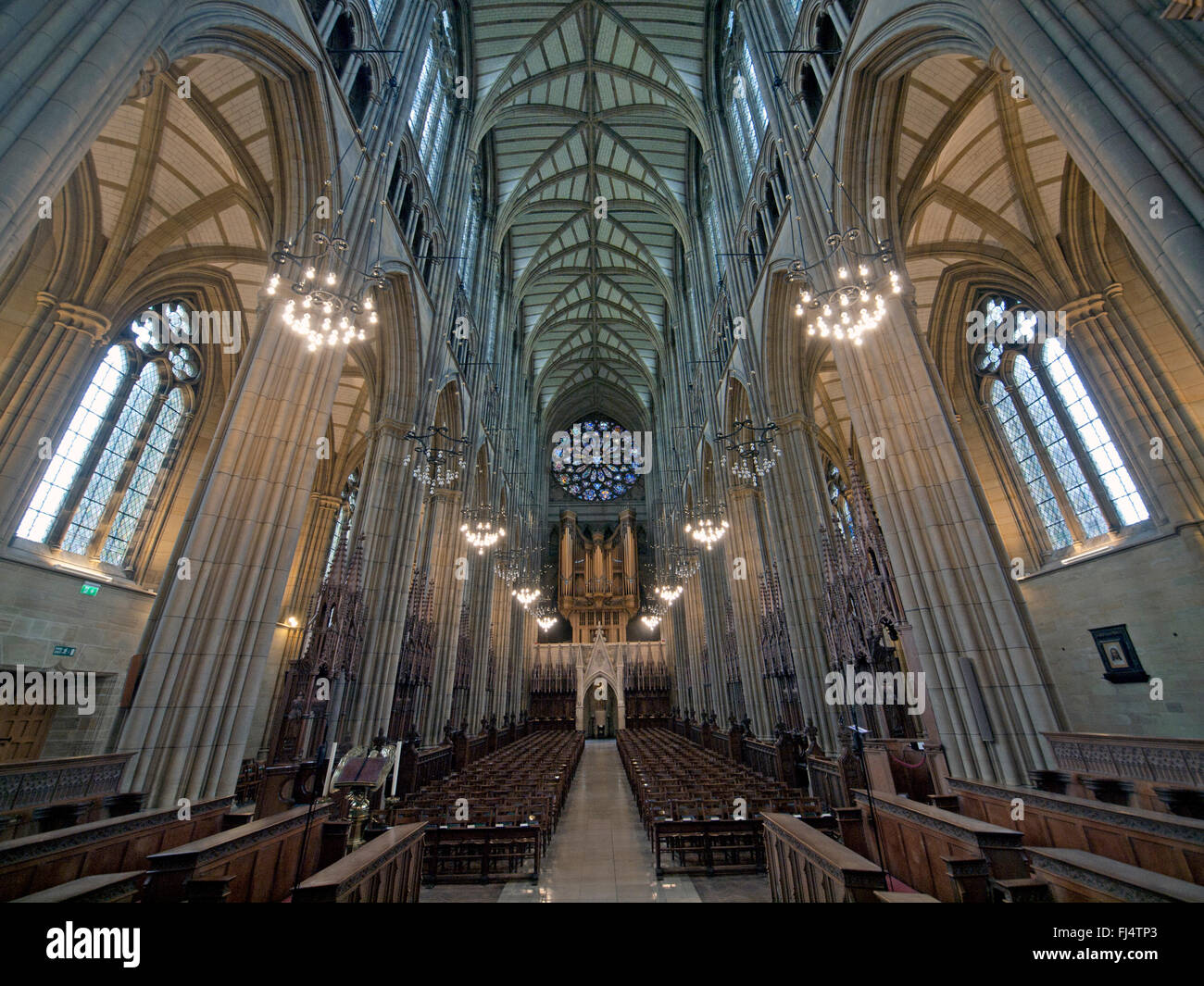 The interior of Lancing College Chapel, West Sussex, England Stock ...