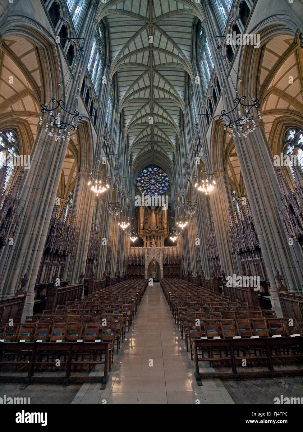 The interior of Lancing College Chapel, West Sussex, England Stock ...