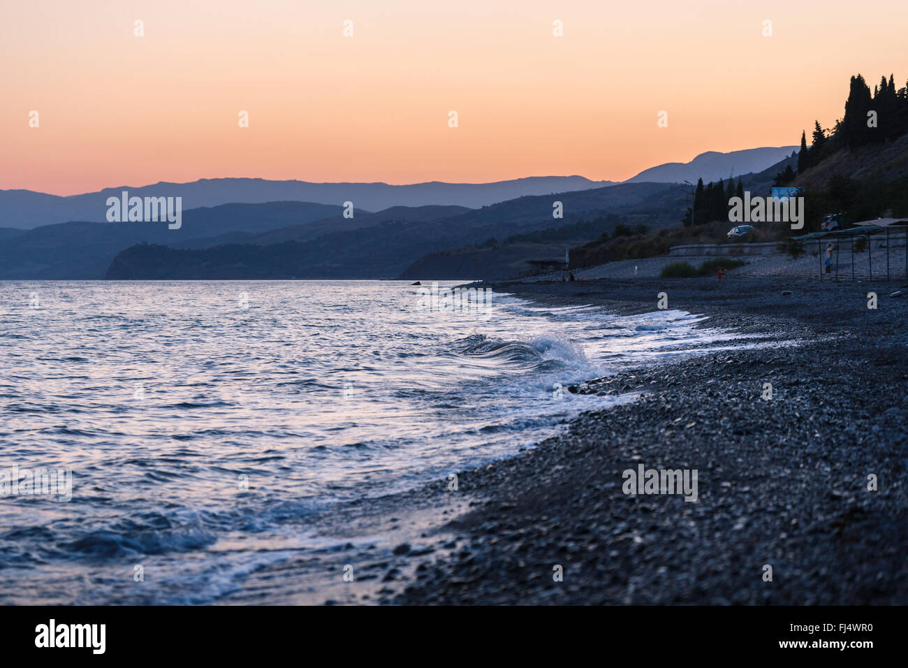 Peach sunset hi-res stock photography and images - Alamy