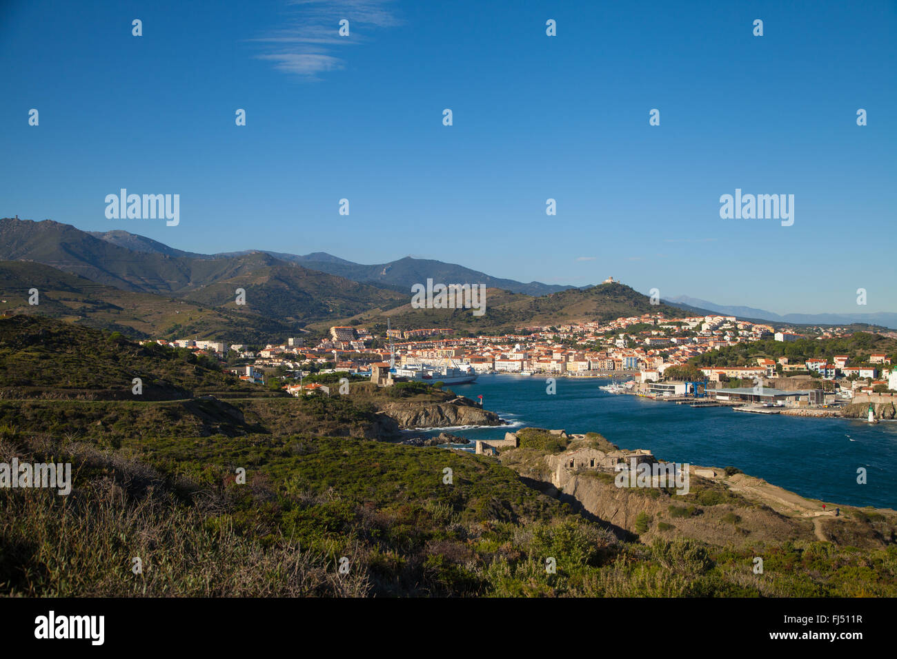 Port -Vendres harbour in Southern France Stock Photo - Alamy