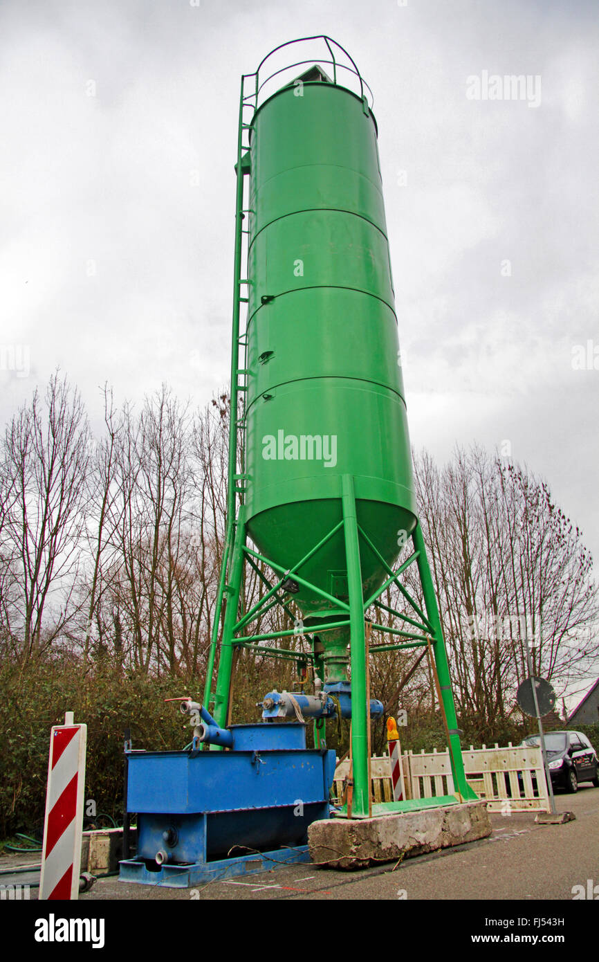 concrete silo for filling up cavities, Germany Stock Photo - Alamy