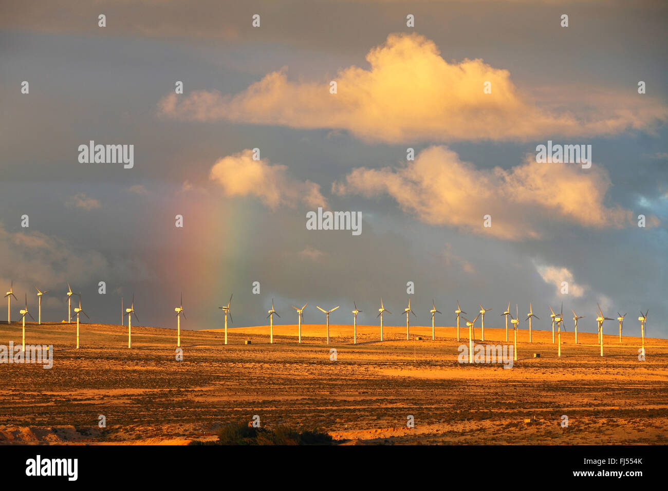 Rainbow and wind turbines hi-res stock photography and images - Alamy