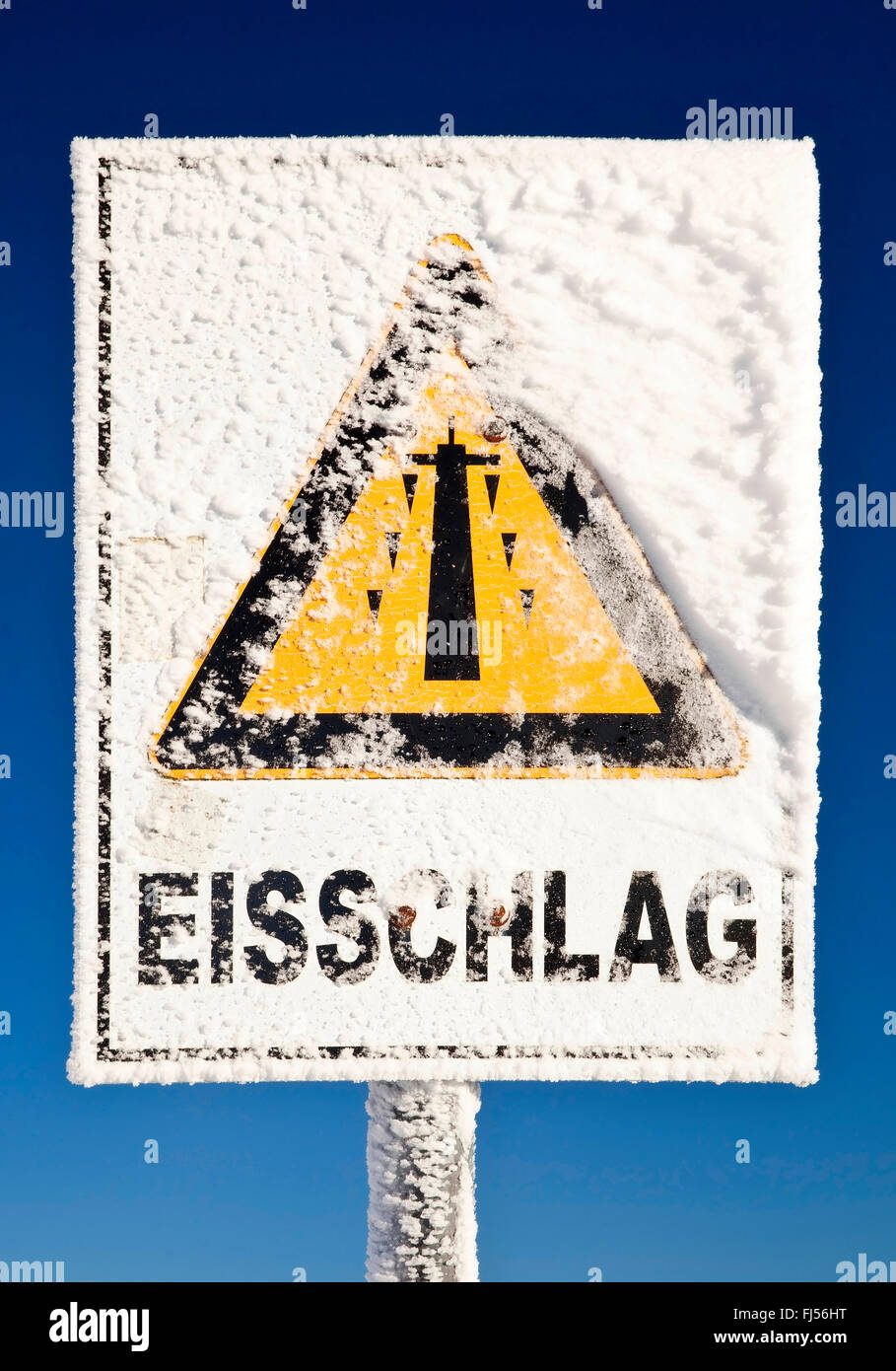 Danger falling ice sign hi-res stock photography and images - Alamy