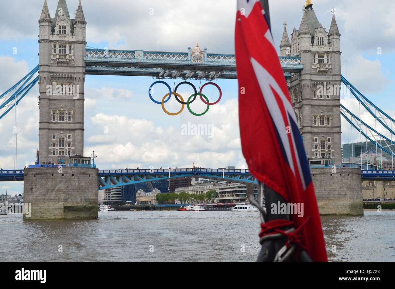 London Olympics Tower Bridge Stock Photo - Alamy
