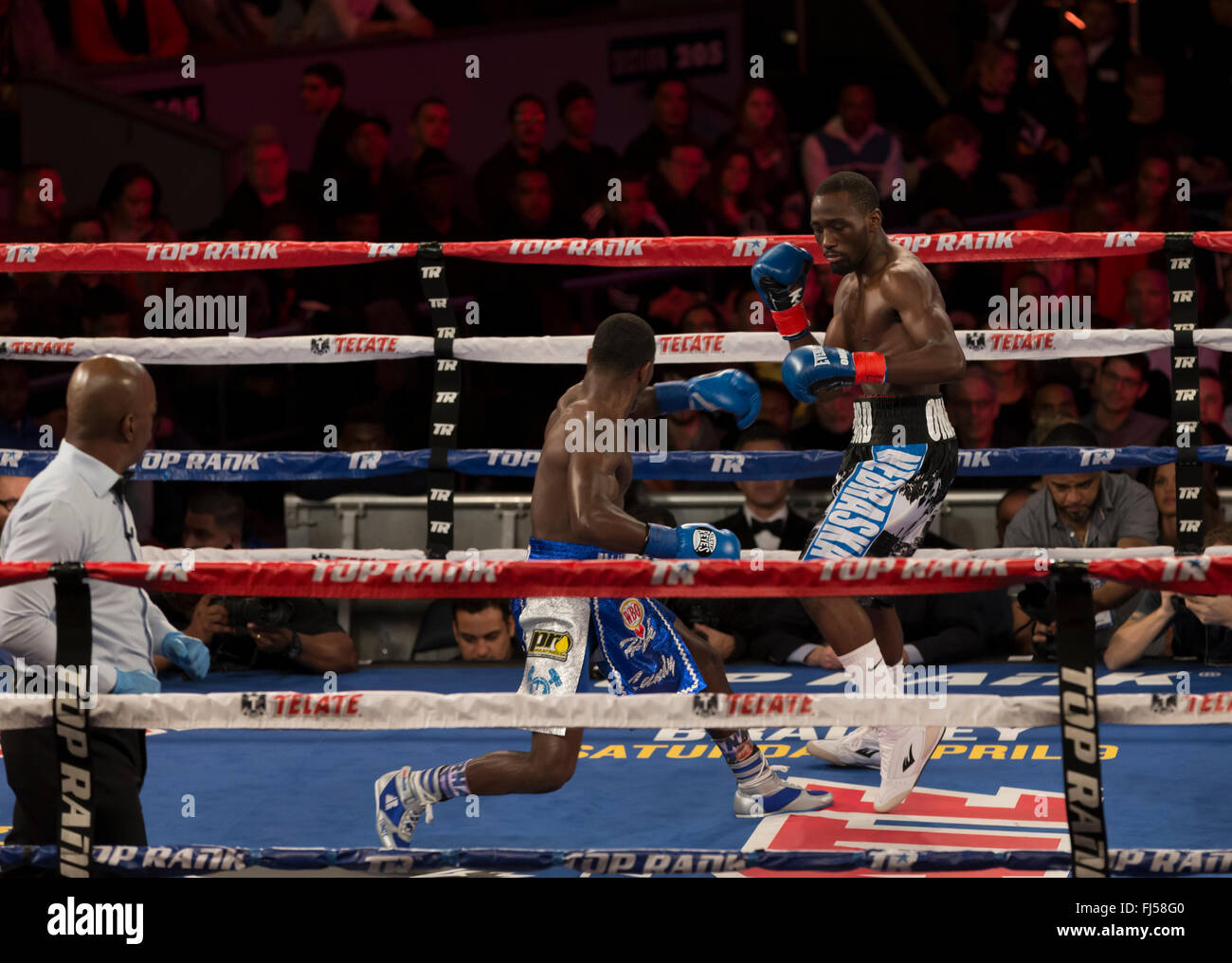 New York, NY USA - February 27, 2016: Terence Crawford fights Henry ...