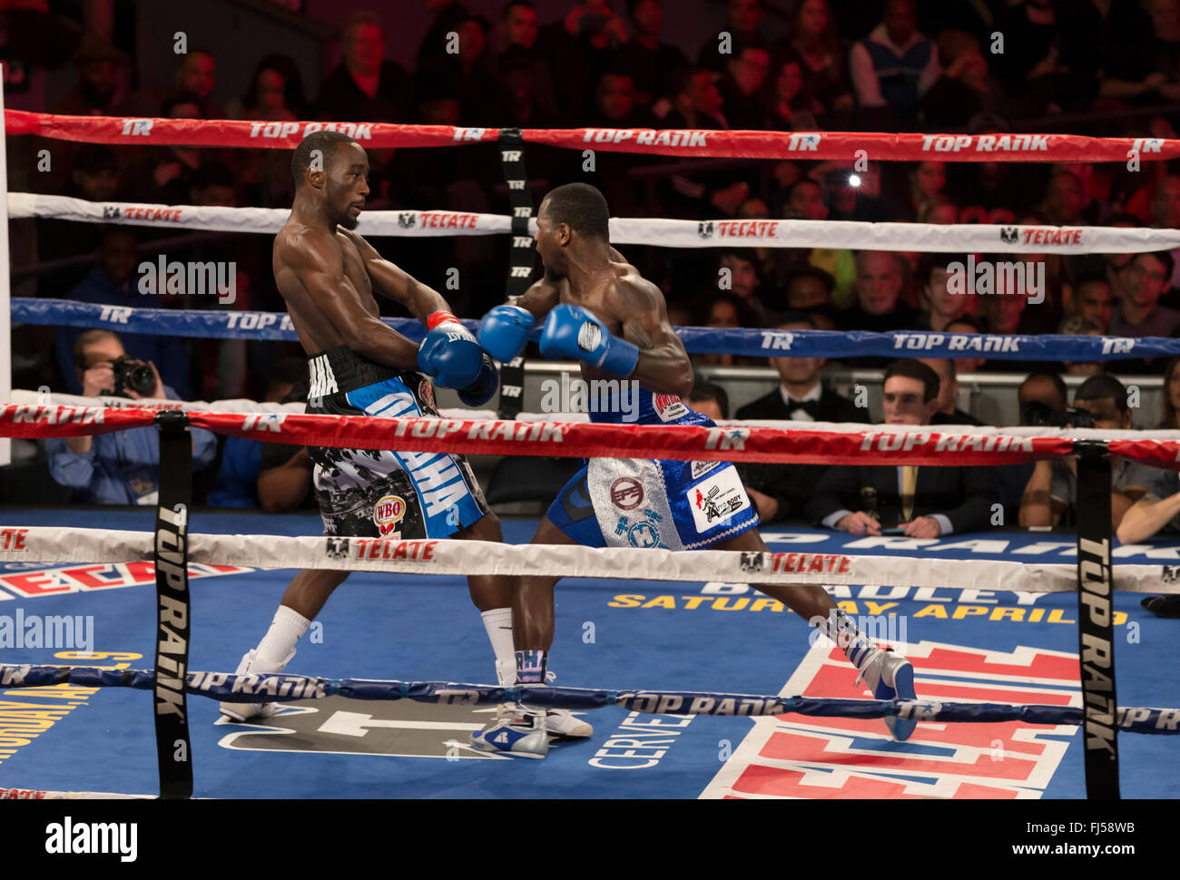 New York, NY USA - February 27, 2016: Terence Crawford fights Henry ...