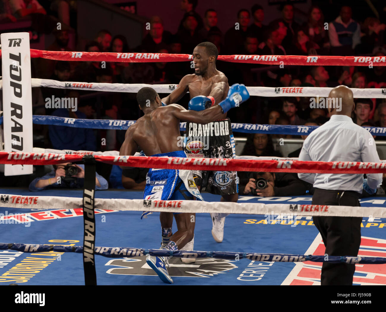 New York, NY USA - February 27, 2016: Terence Crawford fights Henry ...