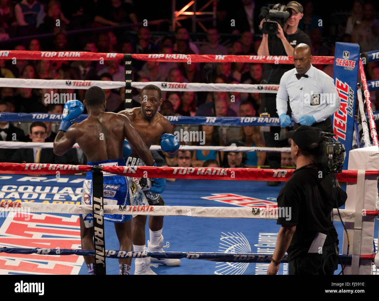 New York, NY USA - February 27, 2016: Terence Crawford fights Henry ...