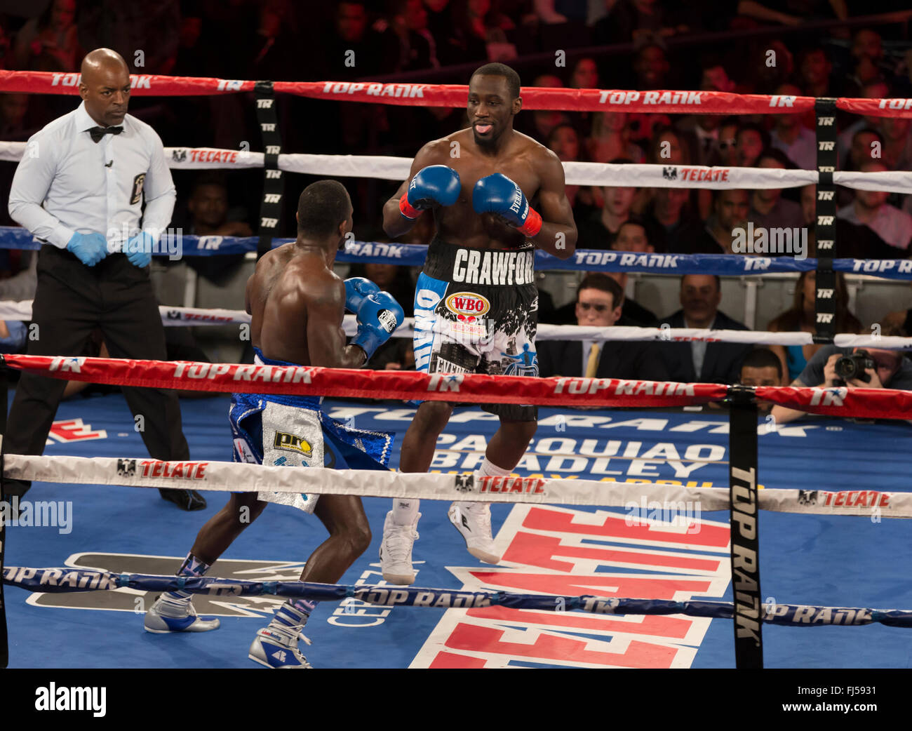 New York, NY USA - February 27, 2016: Terence Crawford fights Henry ...
