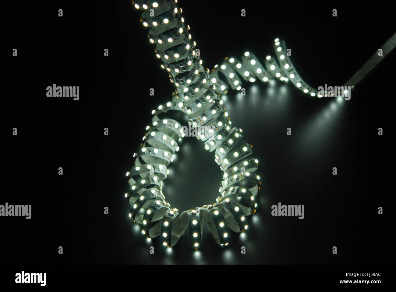 Included led strip on the black background Stock Photo - Alamy