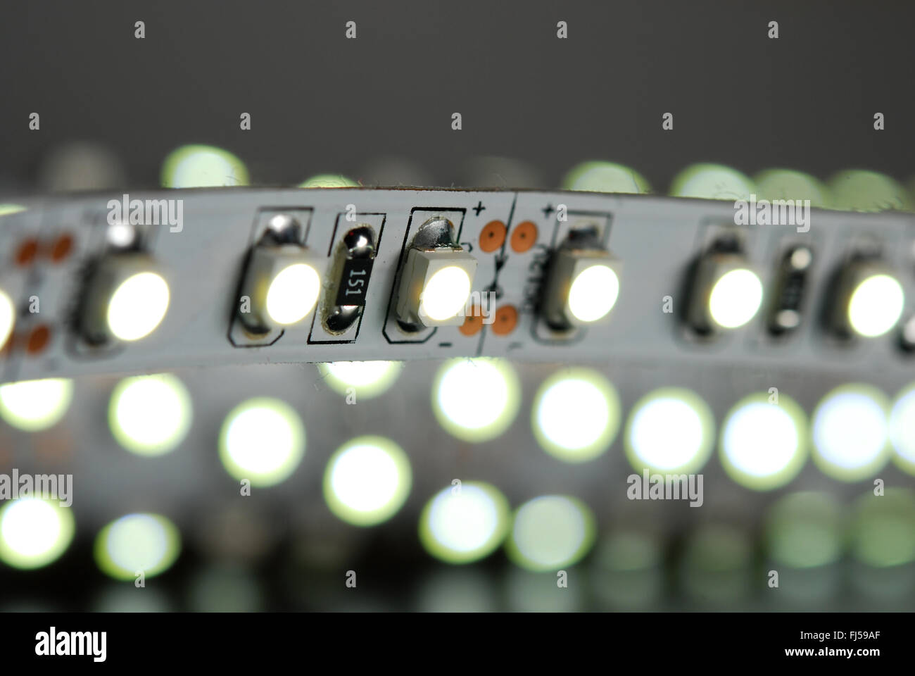 Included led strip on the black background Stock Photo - Alamy