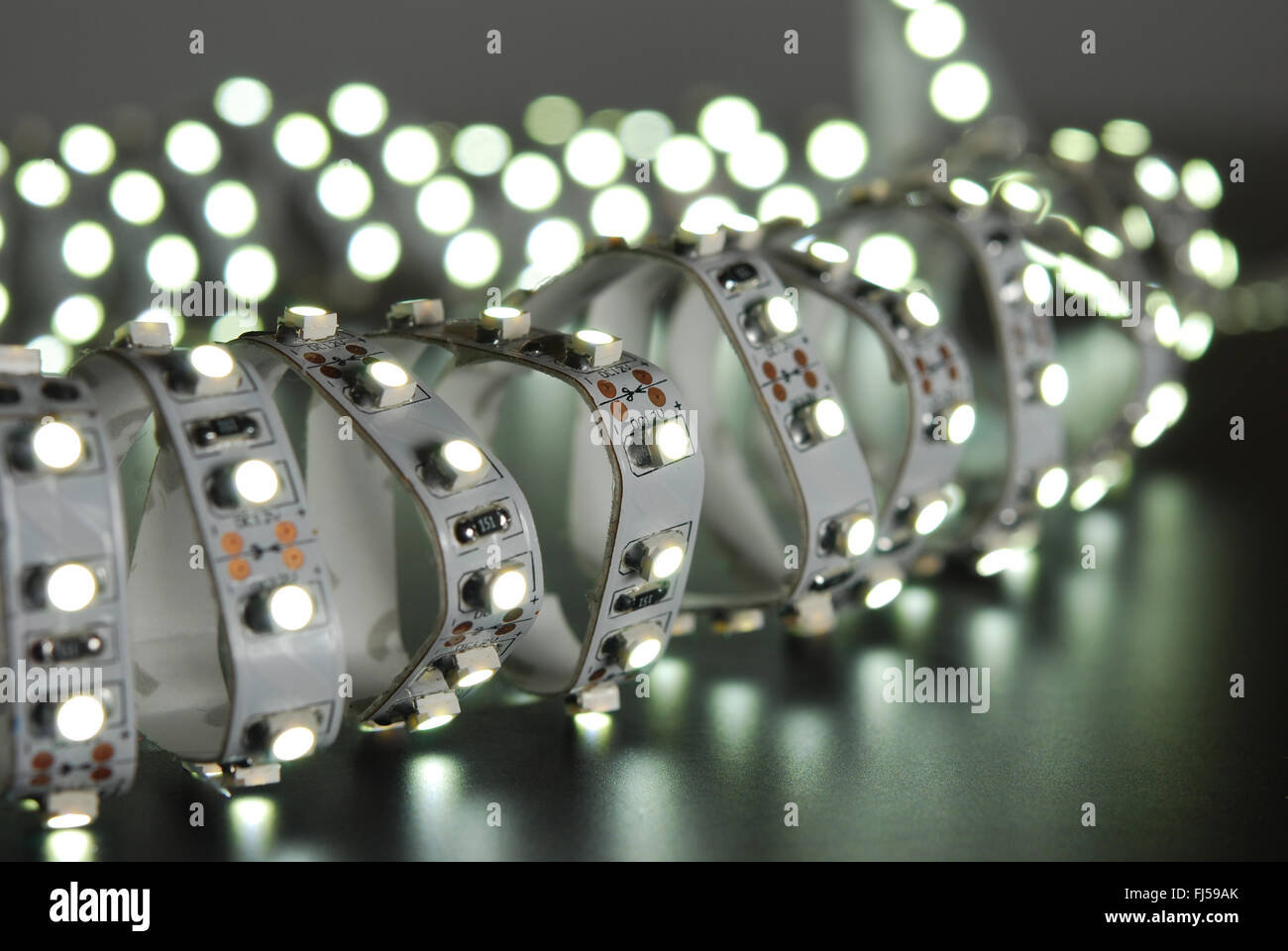 Included led strip on the black background Stock Photo - Alamy