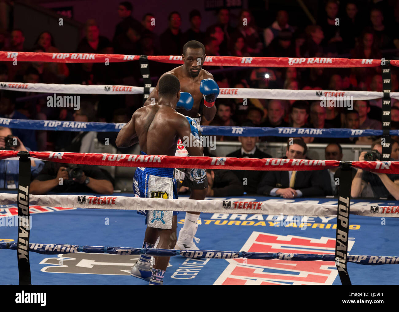 New York, NY USA - February 27, 2016: Terence Crawford fights Henry ...