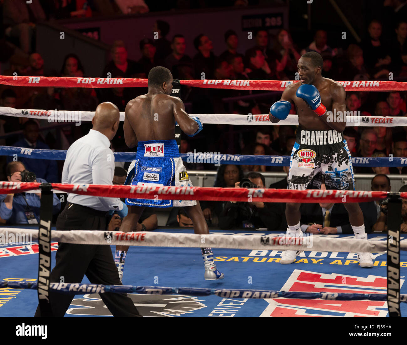 New York, NY USA - February 27, 2016: Terence Crawford fights Henry ...