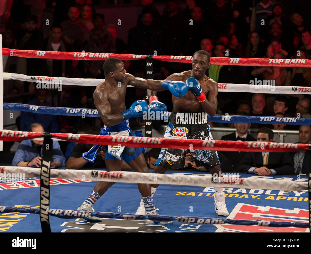 New York, NY USA - February 27, 2016: Terence Crawford fights Henry ...