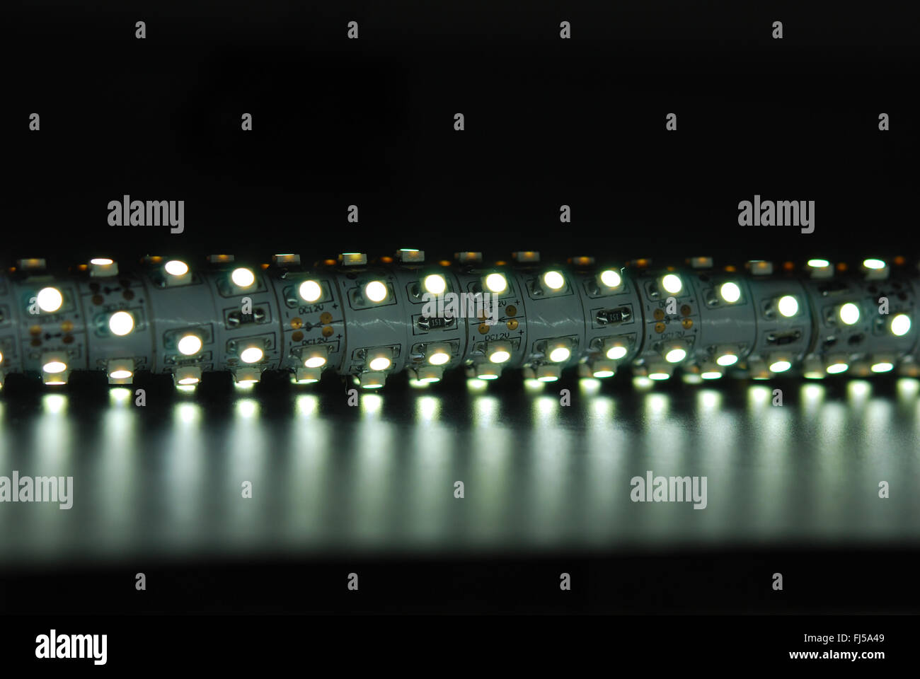 Included led strip on the black background Stock Photo - Alamy