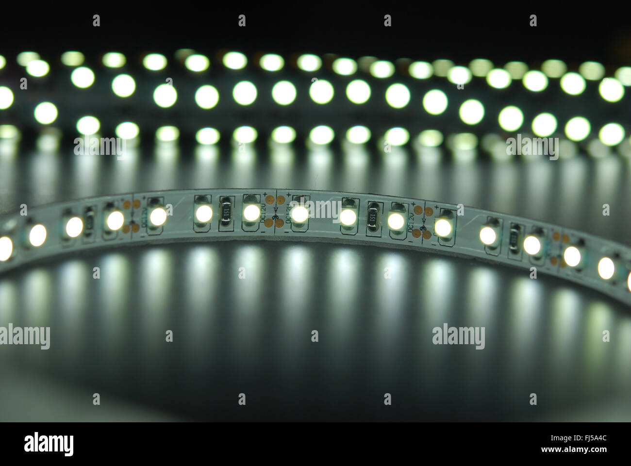 Included led strip on the black background Stock Photo - Alamy