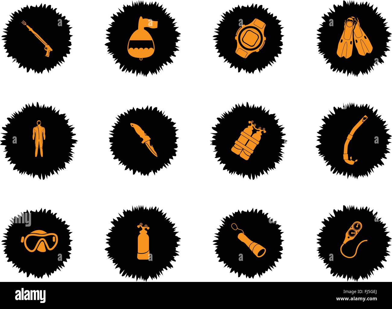 Diving icon set Stock Vector Image & Art - Alamy
